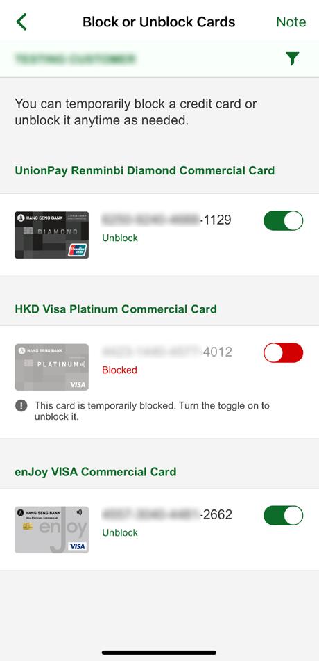 Temporarily Block or Unblock Card - Payment - Your Business Essentials ...