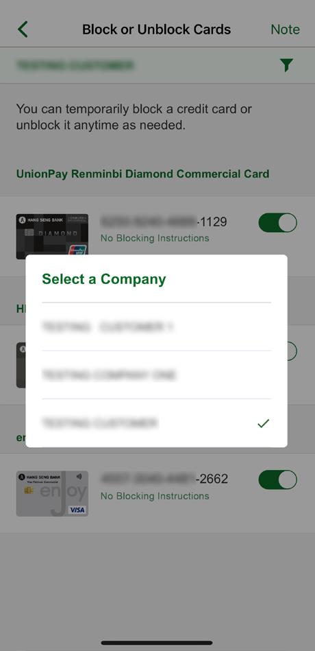 Temporarily Block or Unblock Card - Payment - Your Business Essentials ...