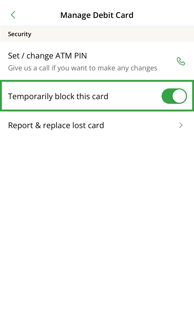 Temporarily Block or Unblock Card | Hang Seng Bank