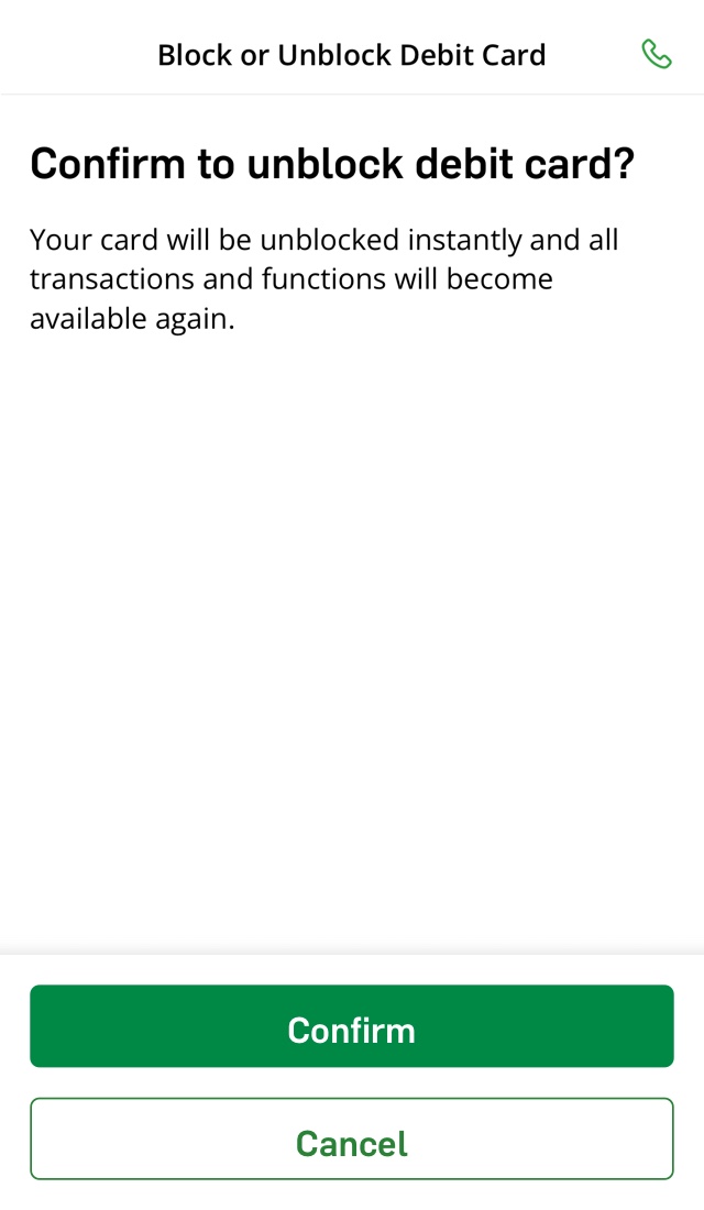 Temporarily Block or Unblock Card | Hang Seng Bank