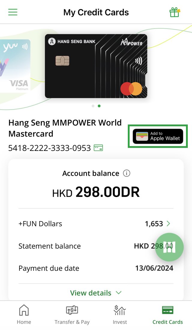 Mobile Payment: Apple Pay | Hang Seng Bank